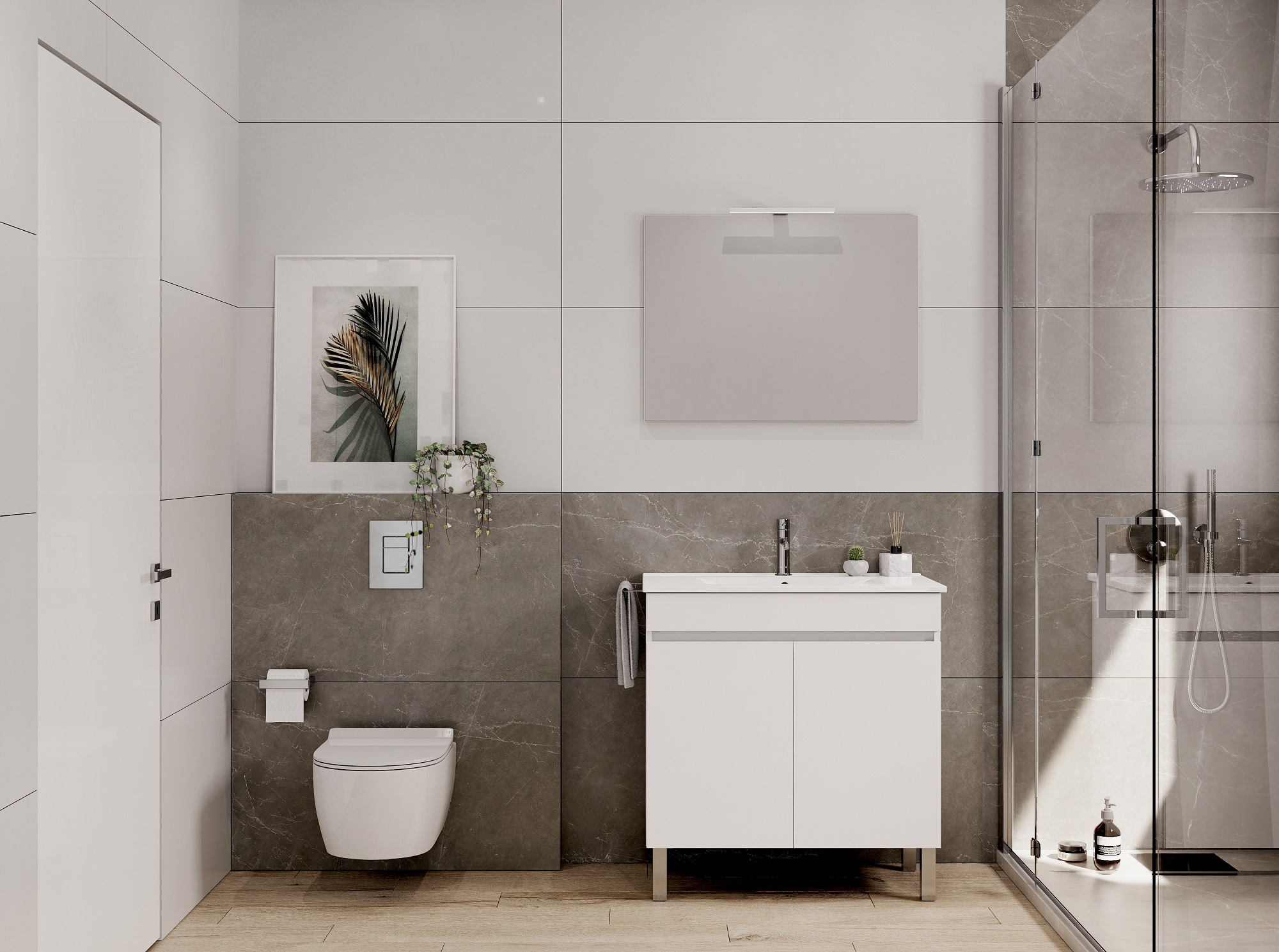 MÓVEL LAVATÓRIO WC LACADO BRANCO LUANA – Santos e Fernandes