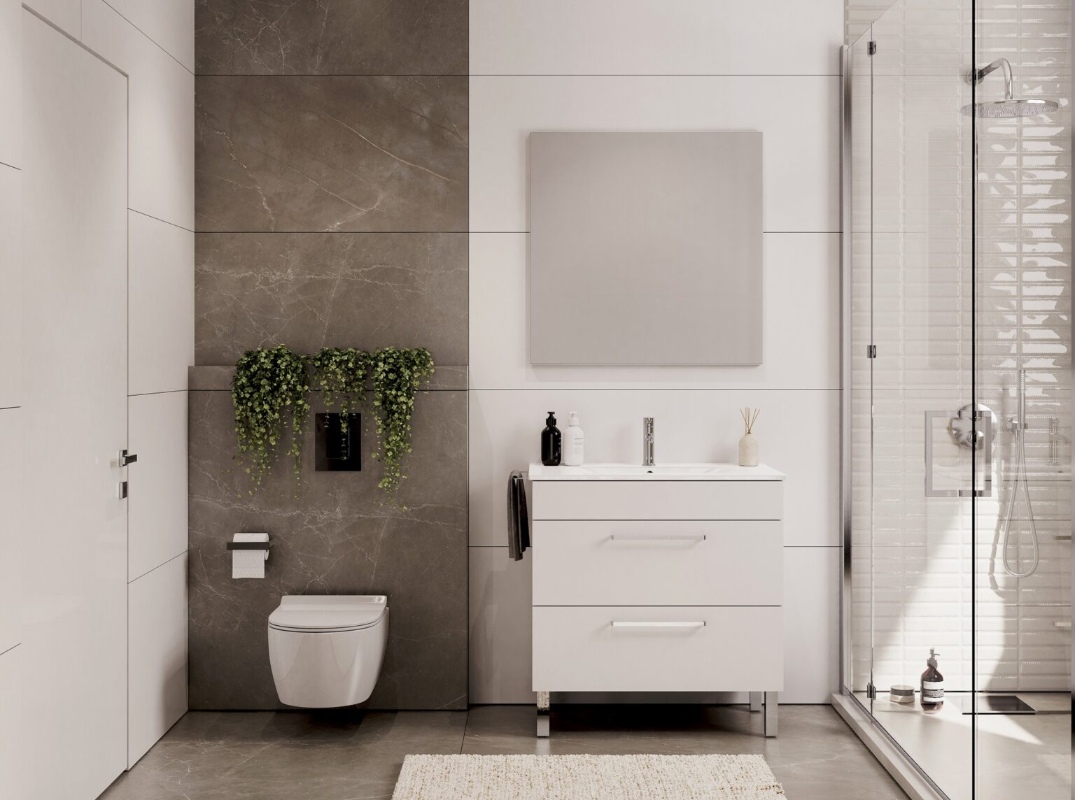 MÓVEL LAVATÓRIO WC LACADO BRANCO FITZ – Santos e Fernandes